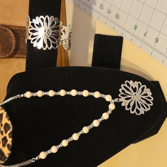 Brighton | Jewelry | Brighton Flower Necklace And Cuff | Poshmark